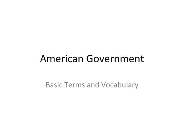 Lesson 15 British And American Governments | PPT