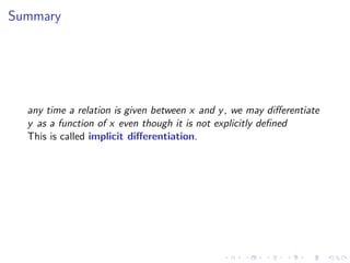 Lesson 16: Implicit Differentiation | PDF | Physics | Science