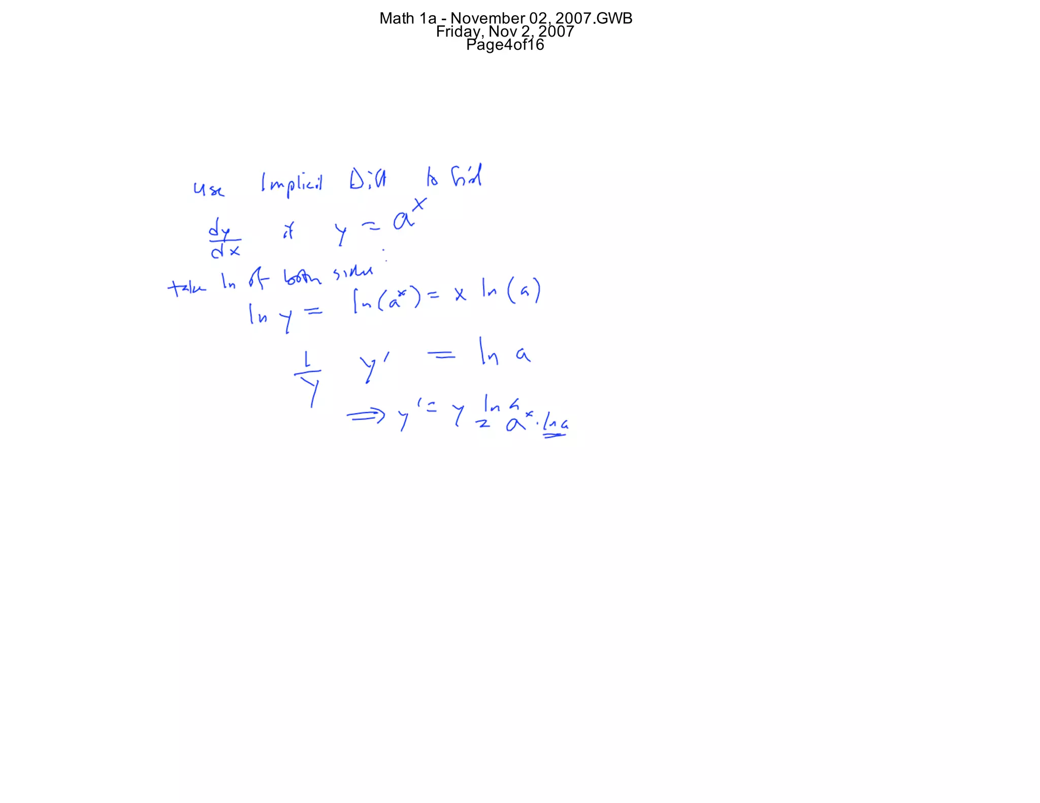 Lesson 17: Derivatives Of Logarithmic and Exponential Functions | PPT Lesson 17: Derivatives Of Logarithmic and Exponential Functions | PPT