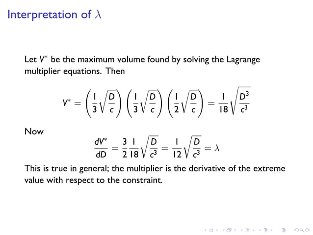 Lesson 17: The Method of Lagrange Multipliers | PPT