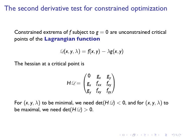 Lesson 17 The Method Of Lagrange Multipliers
