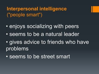 MULTIPLE INTELLIGENCE | PPT