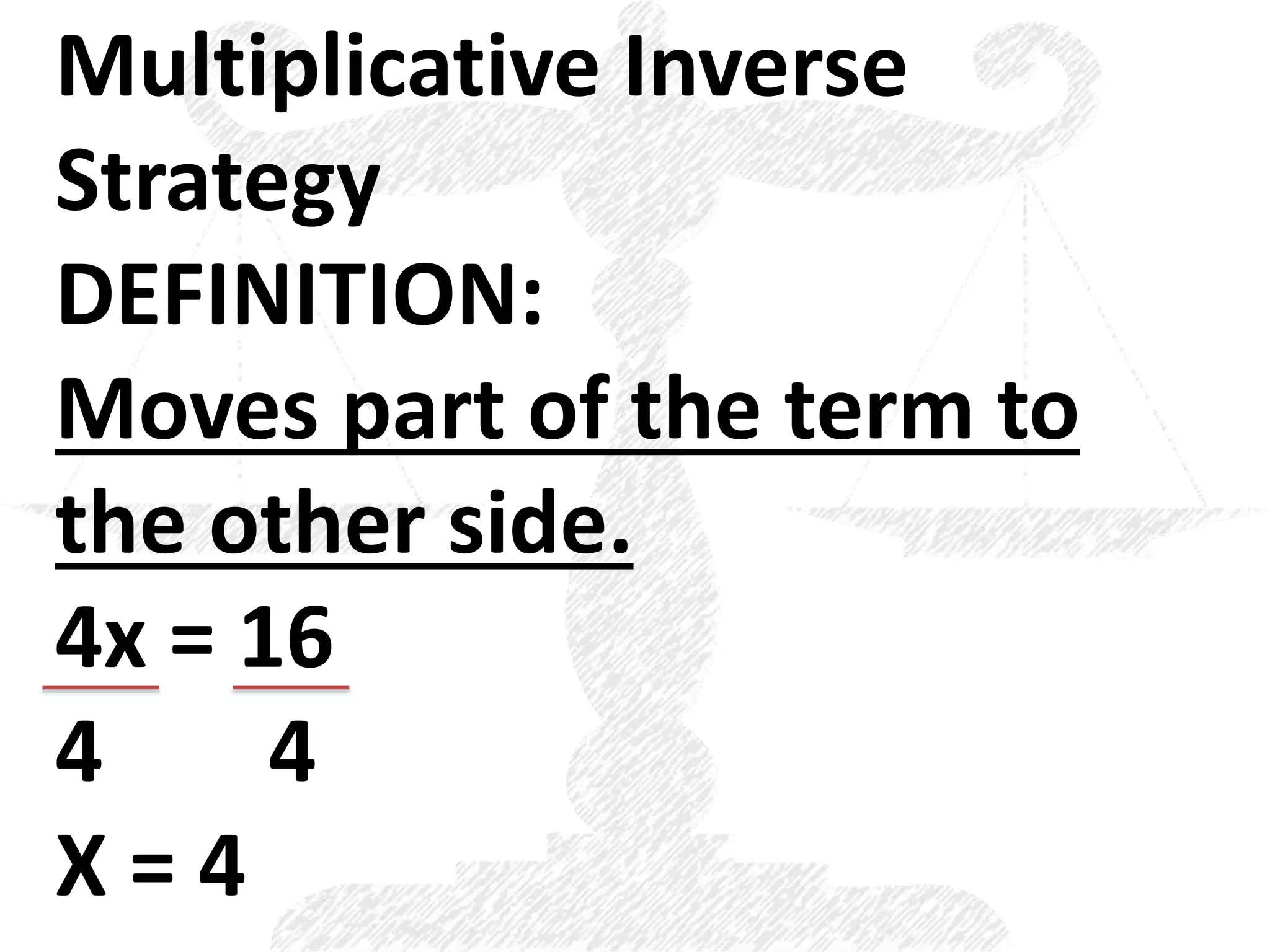 Additive and Multiplicative Inverse Strategy | PPTX