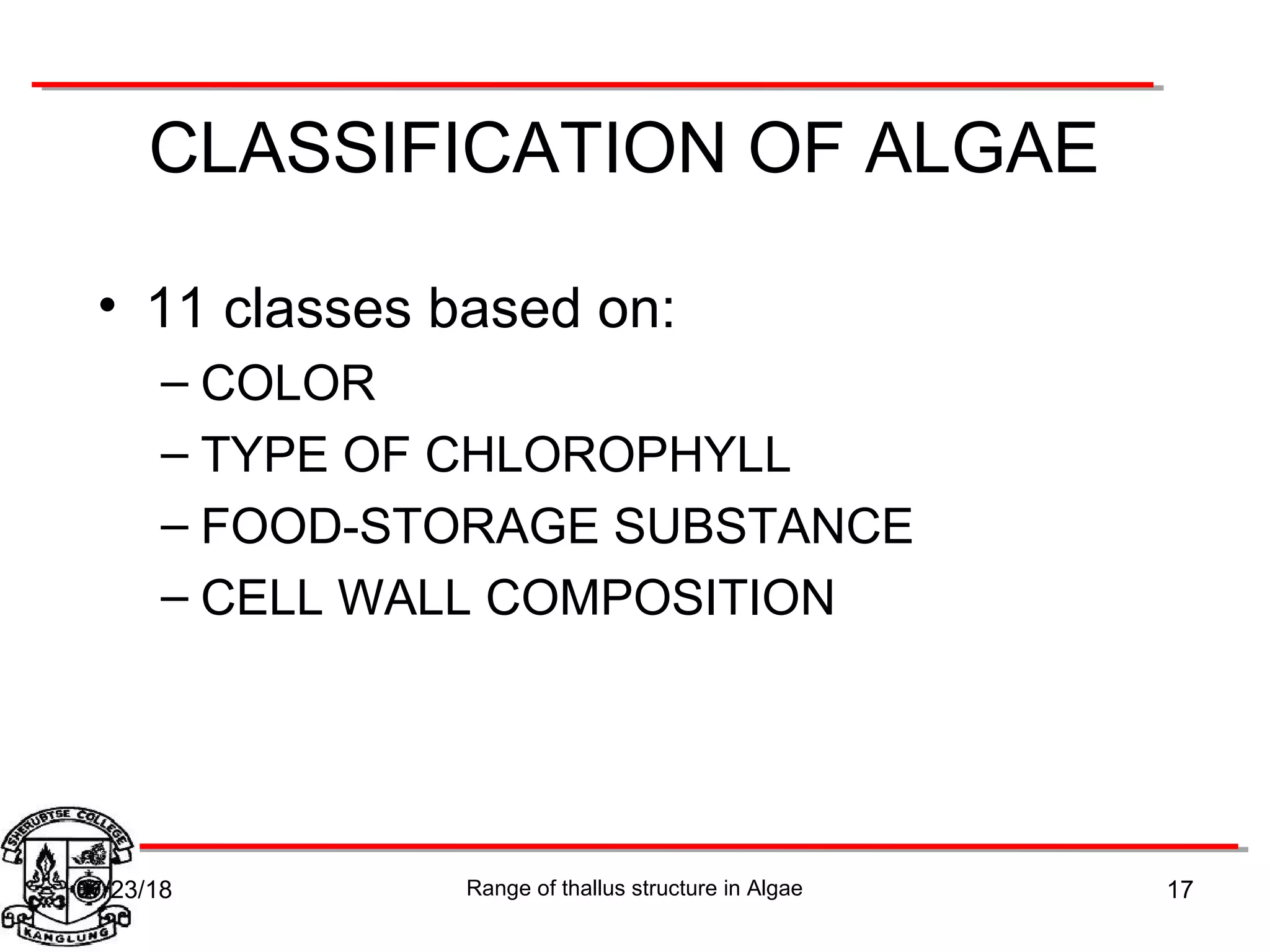 Algae thallus structure | PPT
