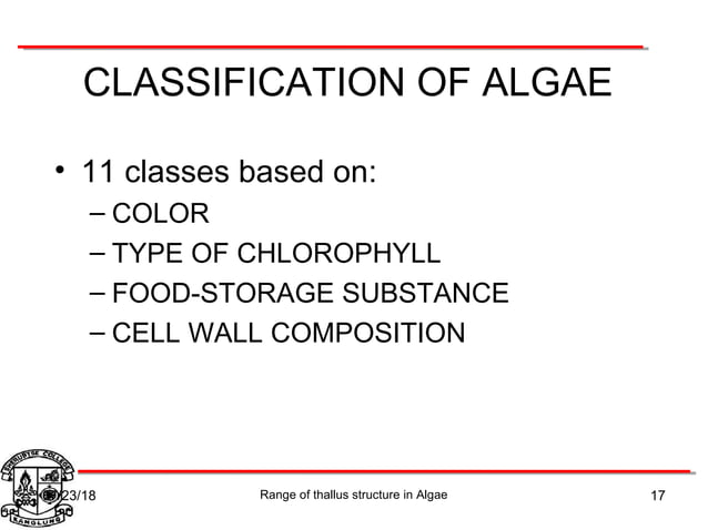 Algae thallus structure | PPT