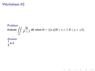 Lesson 19: Double Integrals over General Regions | PDF