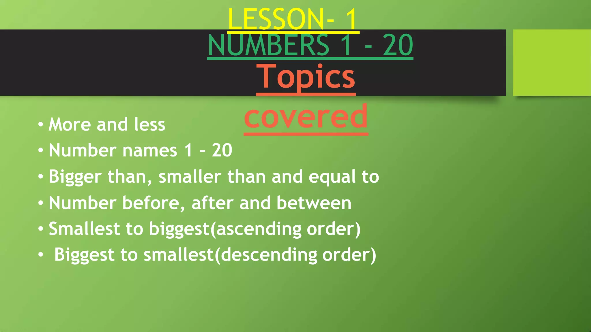 Lesson - 1 Numbers 1-20 (1).pptx