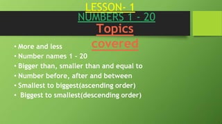 Lesson - 1 Numbers 1-20 (1).pptx