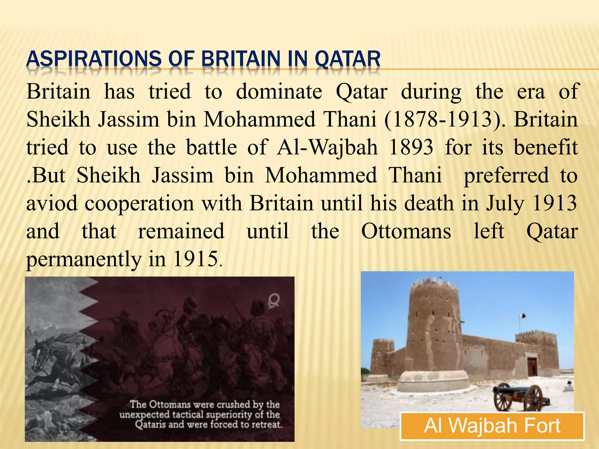 Lesson 1 the Qatari-British relations(Treaty of 1916-1935) | PPTX