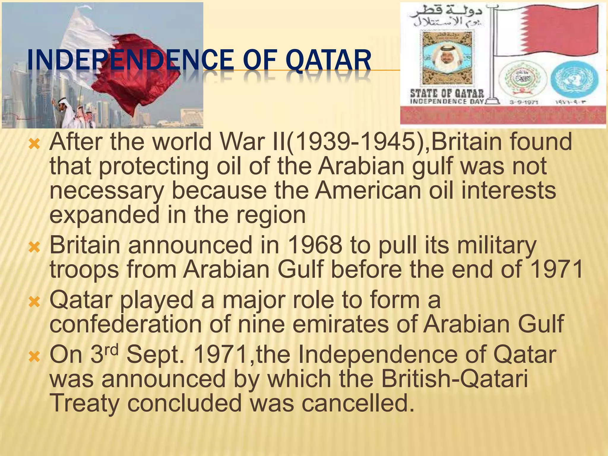 Lesson 1 the Qatari-British relations(Treaty of 1916-1935) | PPTX