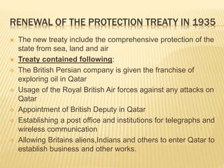 Lesson 1 the Qatari-British relations(Treaty of 1916-1935) | PPTX