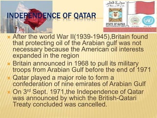 Lesson 1 the Qatari-British relations(Treaty of 1916-1935) | PPTX