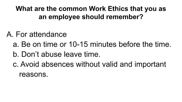 Lesson-2.immersion (Work Ethics) Characteristicspptx | PPTX | Career ...