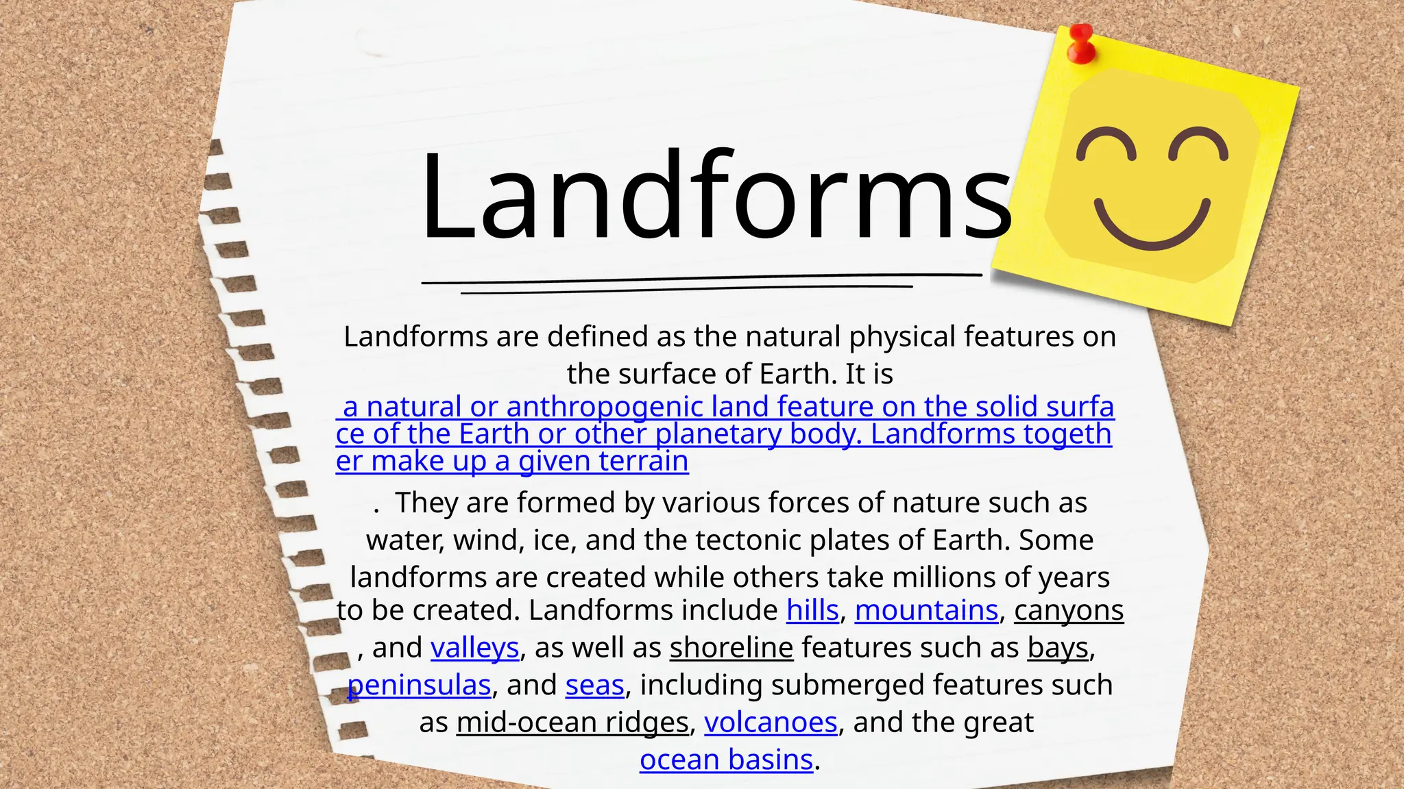 Landforms and How They Are Formed and Their Processes | PPTX