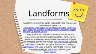 Landforms and How They Are Formed and Their Processes | PPTX