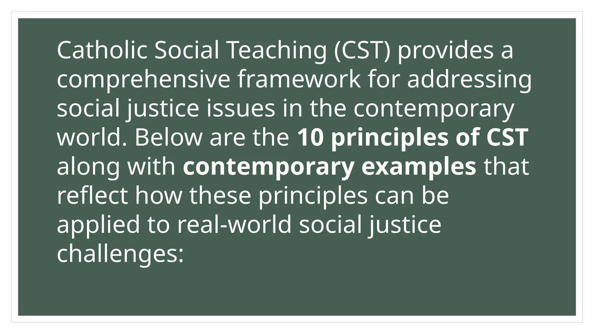PRINCIPLES OF CATHOLIC TEACHINGS CATHOLIC TEACHINGS | PPTX
