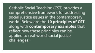 PRINCIPLES OF CATHOLIC TEACHINGS CATHOLIC TEACHINGS | PPTX