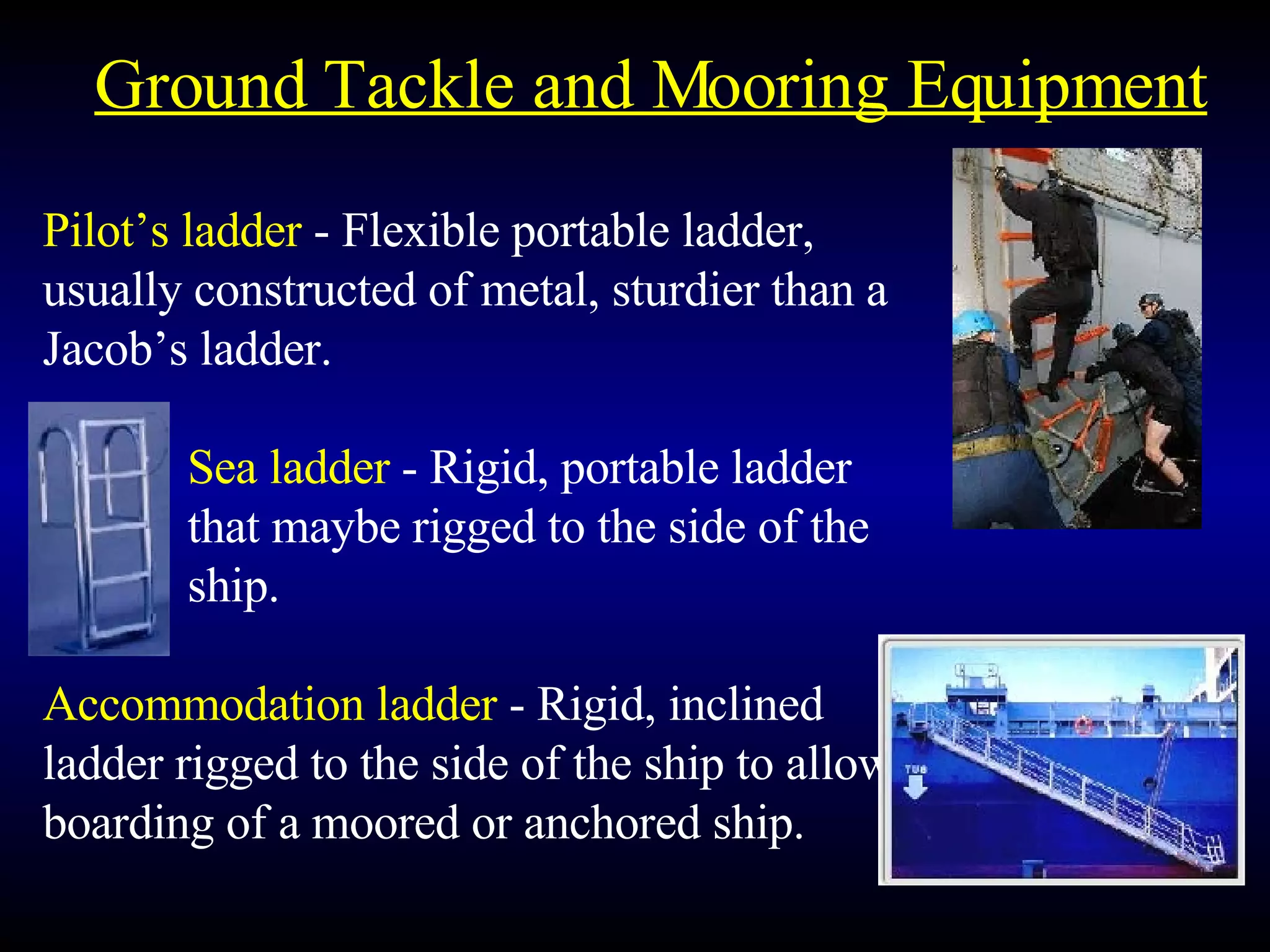 Lesson 2 Deck Equipment And Marlinspike Seamanship | PPT