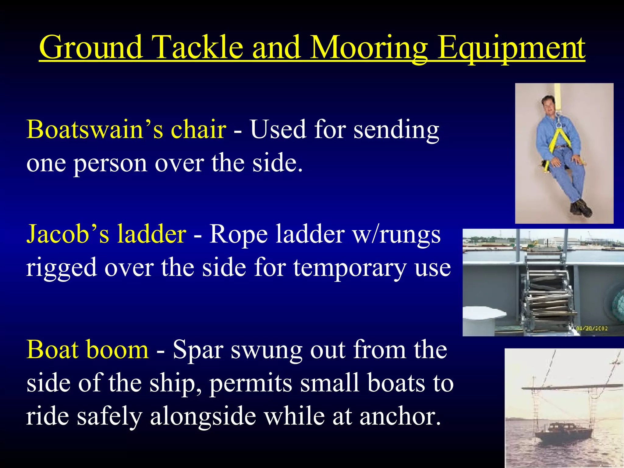 Lesson 2 Deck Equipment And Marlinspike Seamanship | PPT