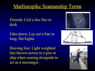 Lesson 2 Deck Equipment And Marlinspike Seamanship | PPT