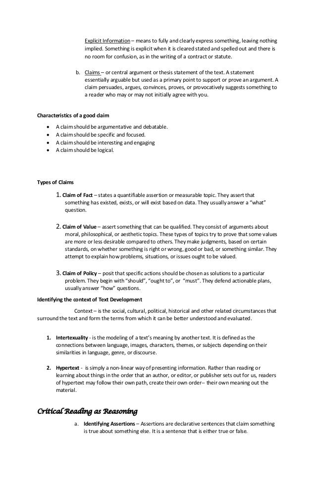 Lesson 2-evaluating-written-texts-by-analyzing-claims | PDF