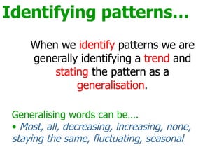 Lesson 2 - Identifying Patterns