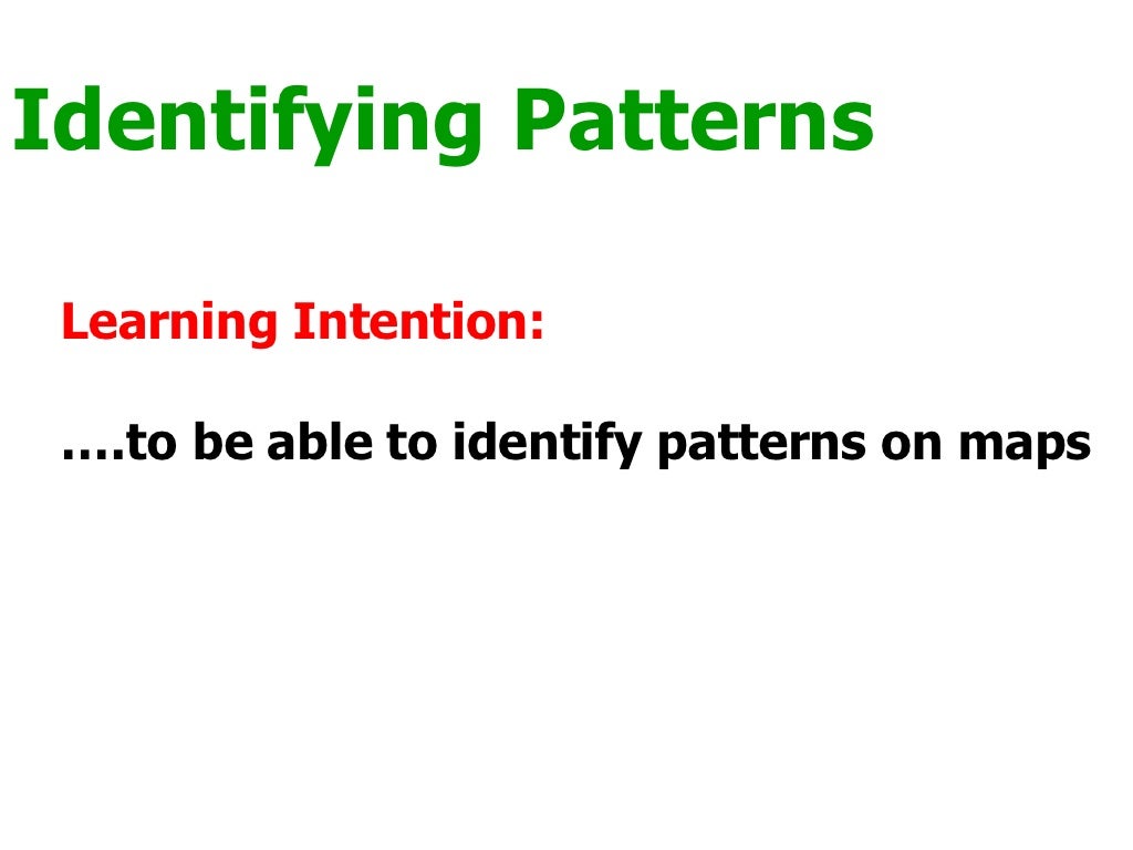 Lesson 2 - Identifying Patterns