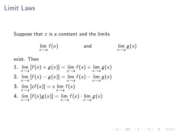 Lesson 2 Limits And Limit Laws Lesson 2 Limits And Limit Laws