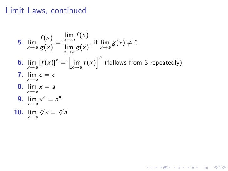 Lesson 2: Limits and Limit Laws