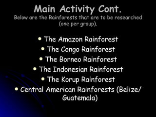 Lesson 2 Rainforest Ecosystems | PPT | Geography | Science