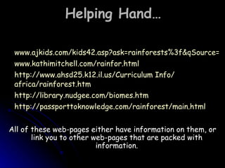 Lesson 2 Rainforest Ecosystems | PPT