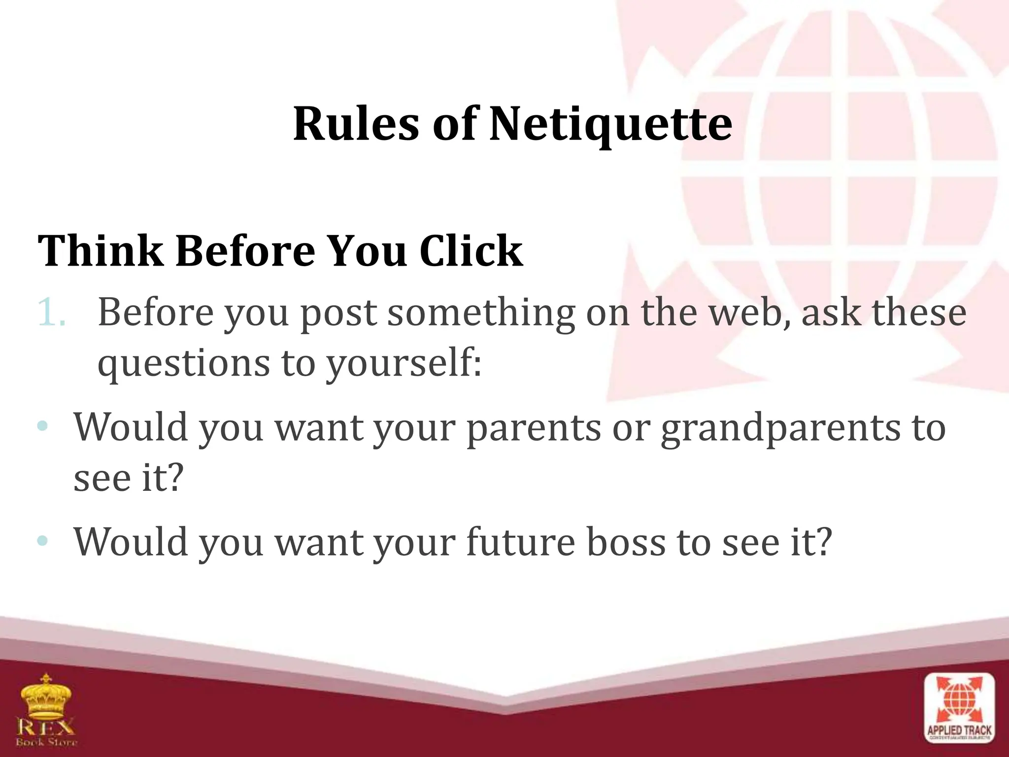 Lesson-2-Rules-of-Netiquette safety Online | PPTX | Internet for ...