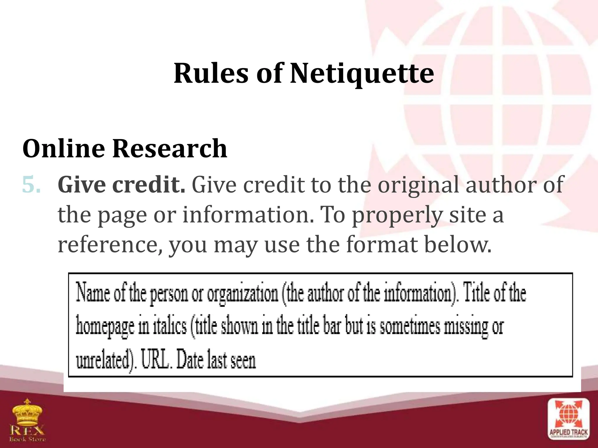 Lesson-2-Rules-of-Netiquette safety Online | PPTX | Internet for Beginners | Internet