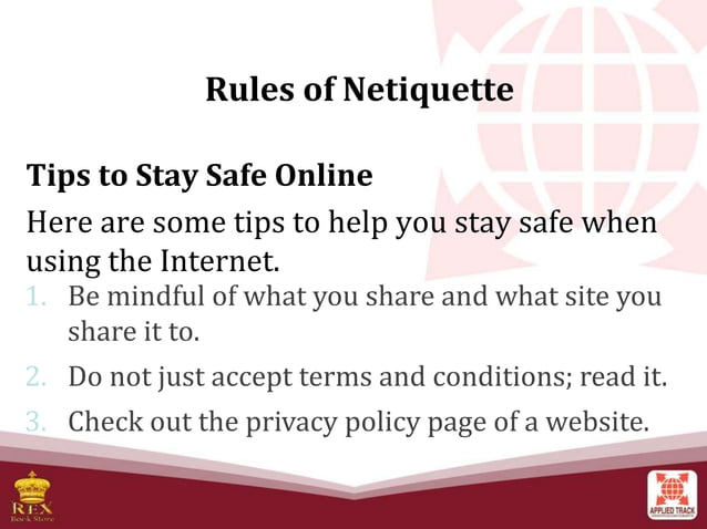 Lesson-2-Rules-of-Netiquette safety Online | PPTX | Internet for ...
