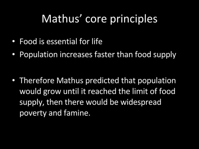 Lesson 2 Theories For The Relationship Between Population And Resources ...