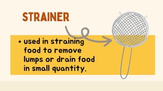 TOOLS UTENSILS AND EQUIPMENT IN FOOD PRESERVATION | PDF