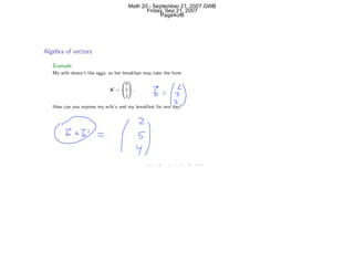 Lesson 2: Vectors And Matrices (Screen Notes) | PDF | Physics | Science