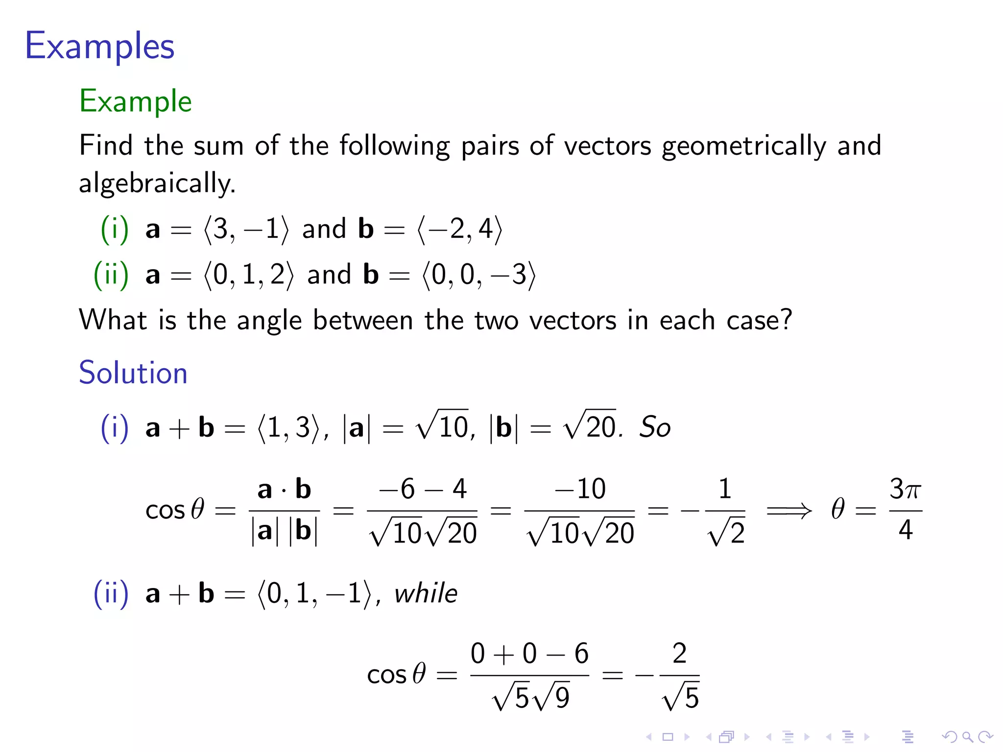 Lesson 2: Vectors and the Dot Product | PDF