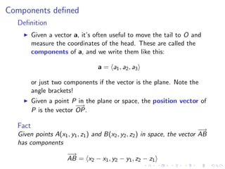 Lesson 2: Vectors and the Dot Product | PDF