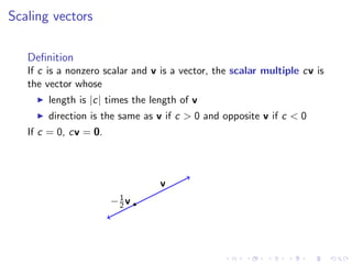 Lesson 2: Vectors and the Dot Product | PPT