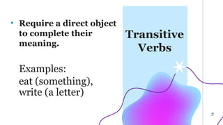 LESSON 2: VERB, PART OF SPEECH, TYPES OF VERBS | PPT
