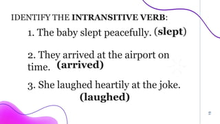 LESSON 2: VERB, PART OF SPEECH, TYPES OF VERBS | PPT