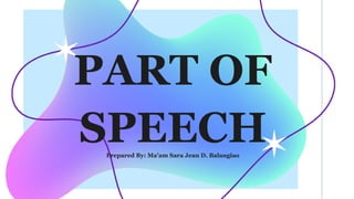 LESSON 2: VERB, PART OF SPEECH, TYPES OF VERBS | PPT