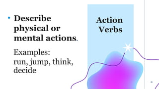 LESSON 2: VERB, PART OF SPEECH, TYPES OF VERBS | PPT