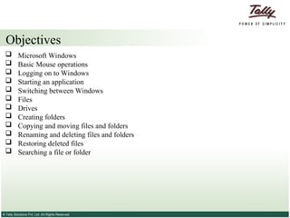 Working with Microsoft Windows in details | PPT