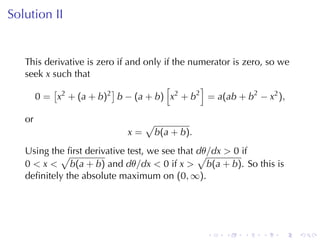 Lesson 20: (More) Optimization Problems | PPT