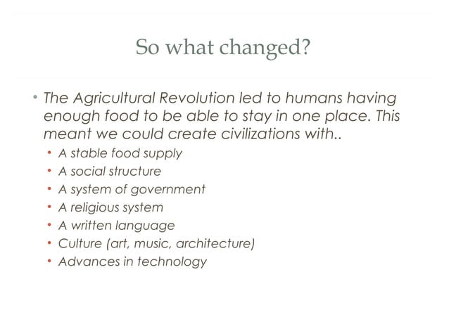 Lesson 02 The Agricultural Revolution | PPT | Religion & Spirituality