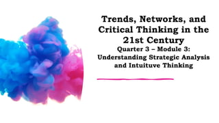 Lesson Plan on Trends, Networks and Critical Thinking in the 21st Century.pptx | Business and ...
