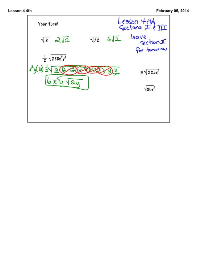 Parts of a Radical and simplifying a radical | PDF | Science