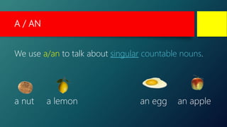 Lesson 20 countable and uncountable nouns | PPT